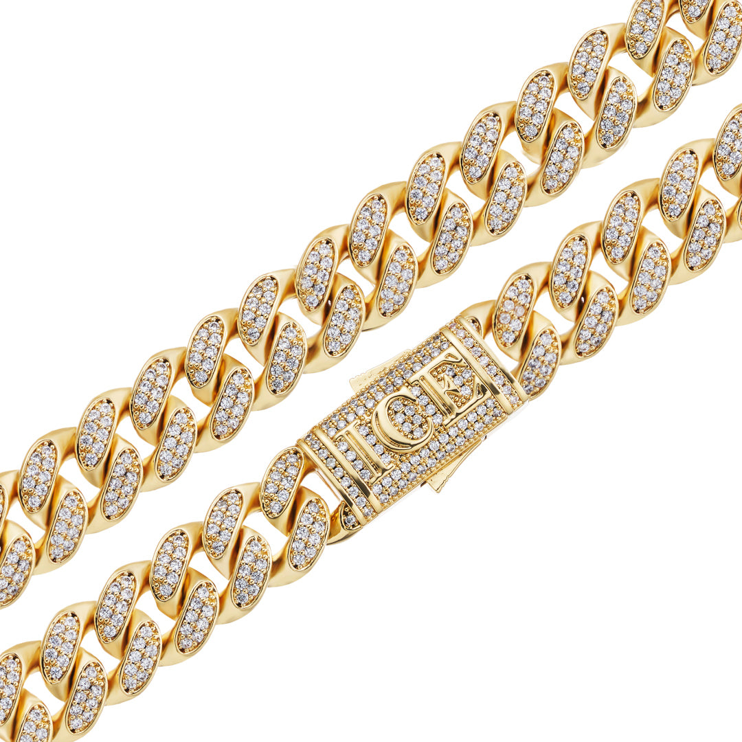 ICE CUBAN SET - 12mm 組合 (Yellow Gold) – Iceman Society Tw